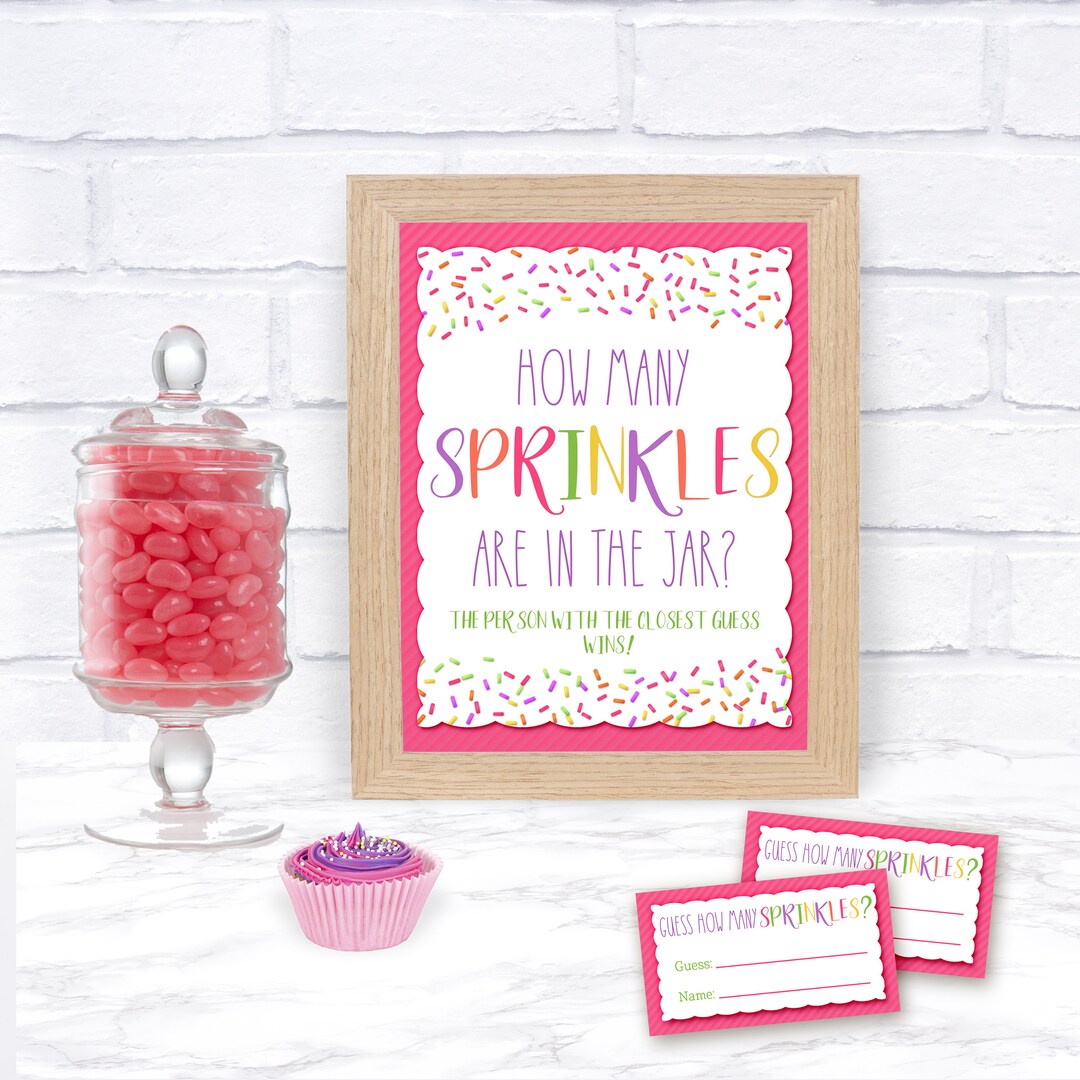 Guess Sprinkles in Jar Game: Baby Shower Activity (digital Download) - Etsy