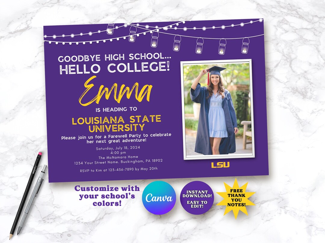 College Graduation Party Invitation Template (digital Download) - Etsy