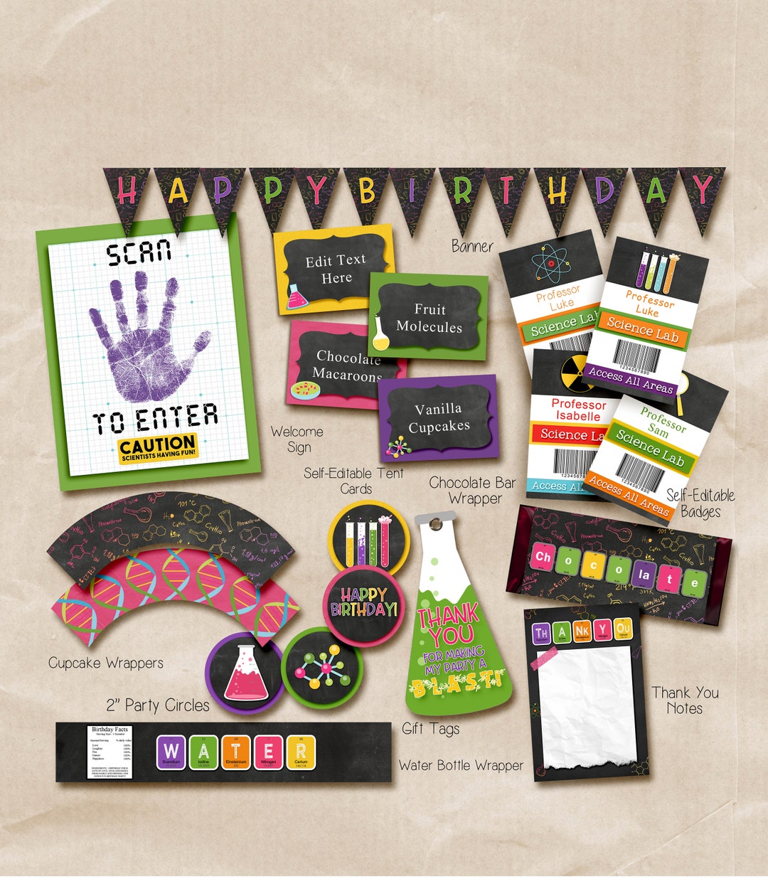 Science Birthday Package, Science Party, Science Birthday Party ...