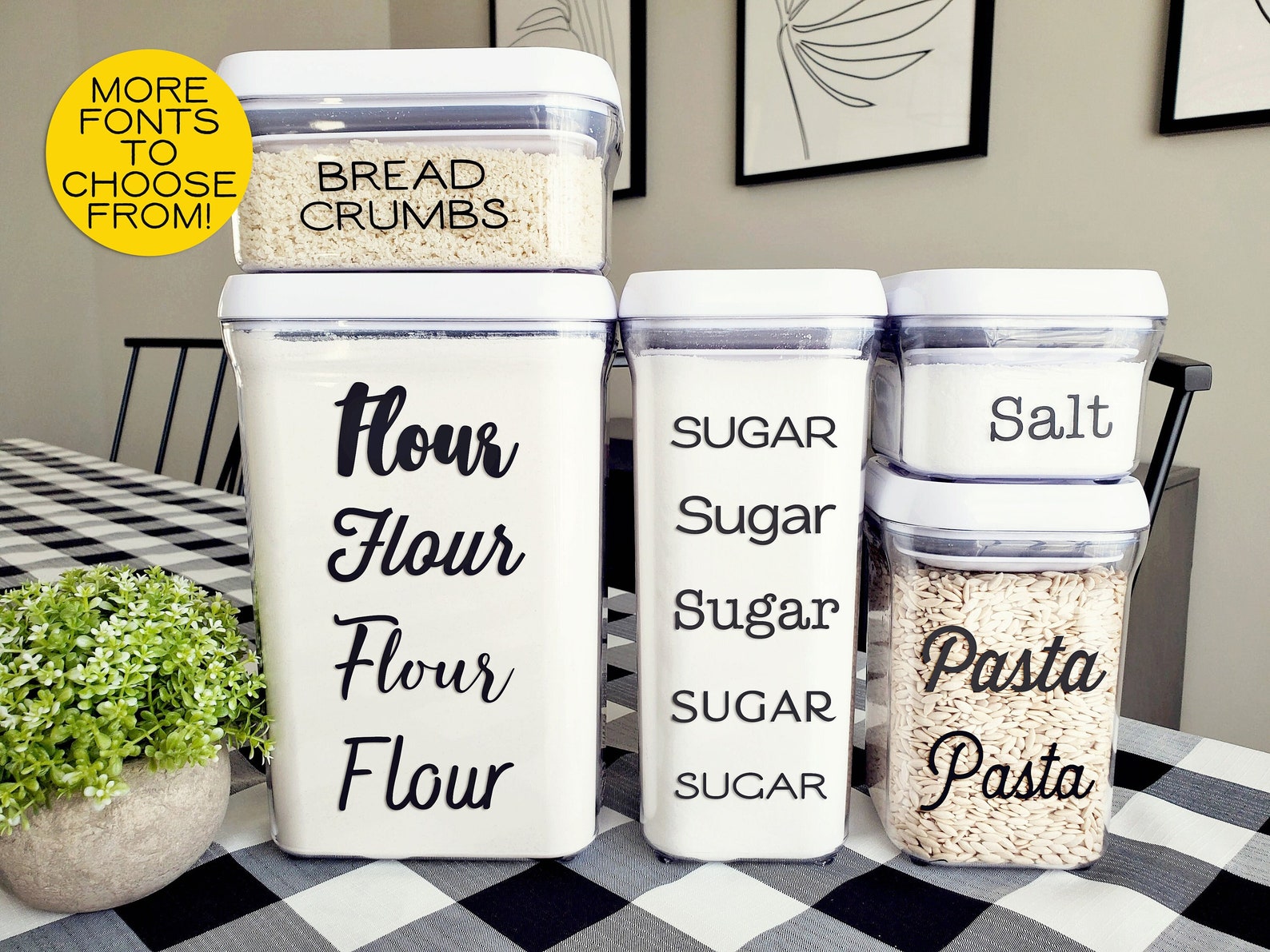 Canister Labels Kitchen Labels Pantry Labels Canister - Etsy