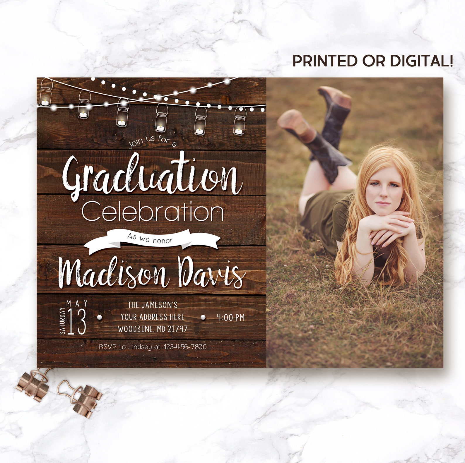 Graduation Party Invitation Graduation Party Invitation With - Etsy