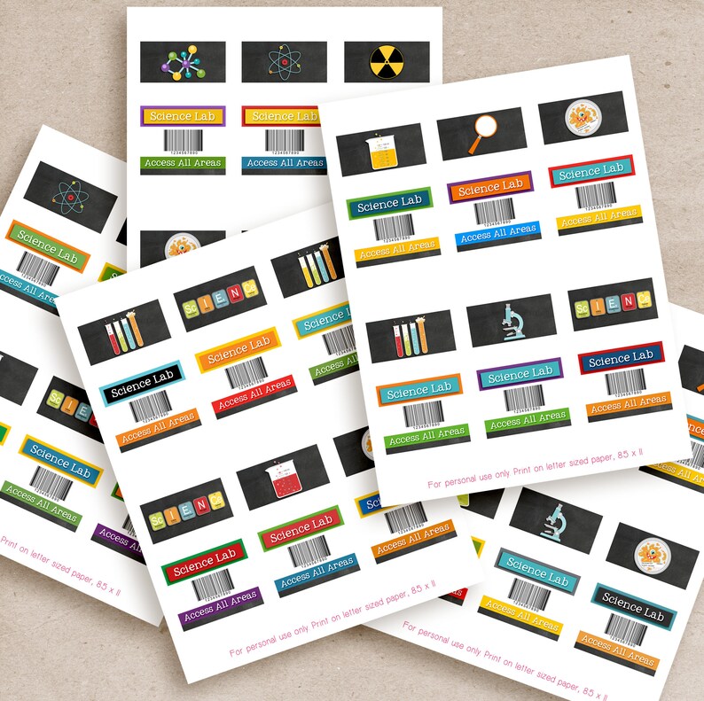 Science Badges. Personalized science party badges. Printable | Etsy