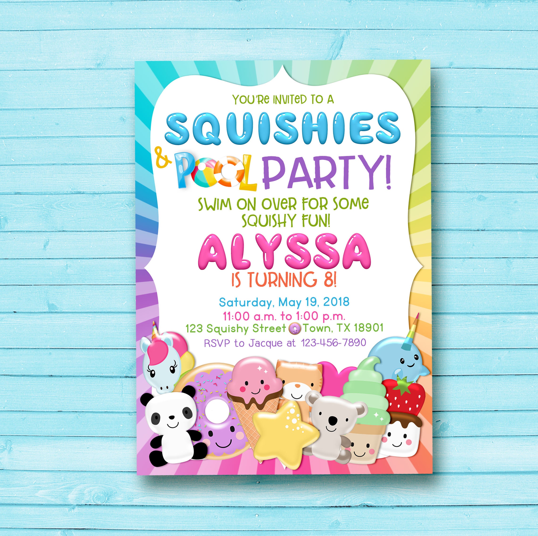 Squishy Party Invitation Squishies Party Invitation Squishy - Etsy Canada