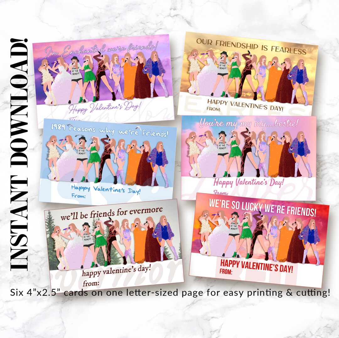 Taylor Swift Valentine, Taylor Swift Valentine Cards, Taylor Swift Eras ...