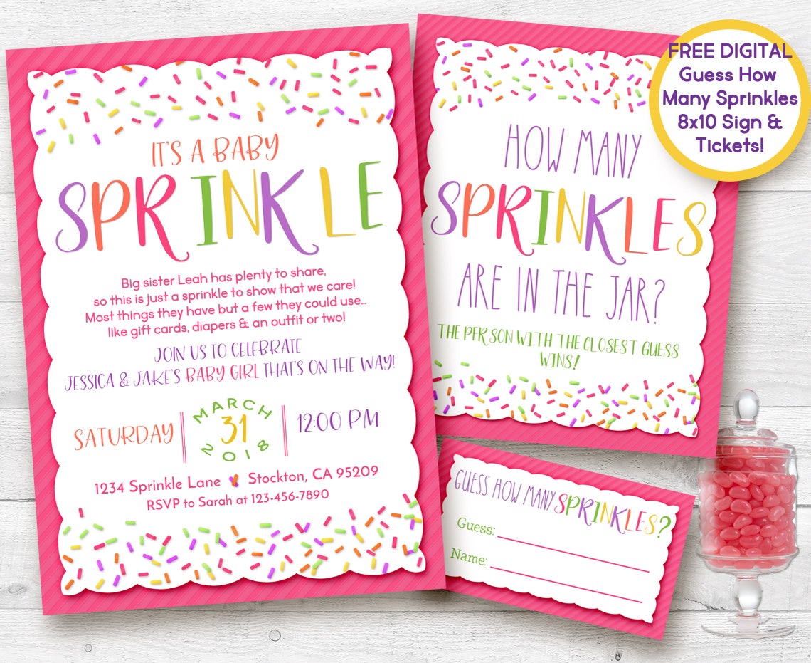 Baby Sprinkle Invitation Girl Girl Baby Sprinkle Invitation | Etsy