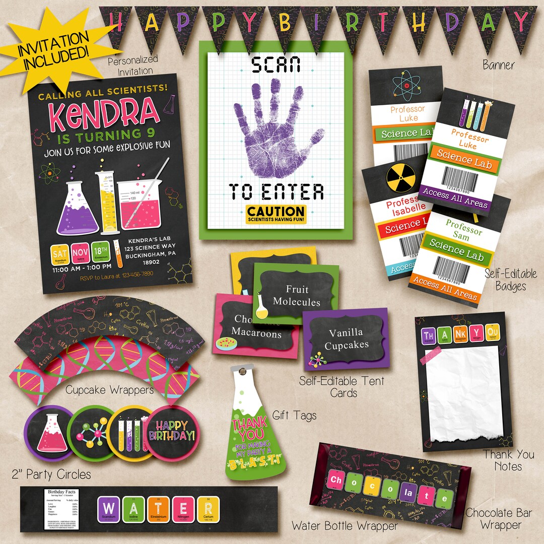 Science Party Invitation - Etsy