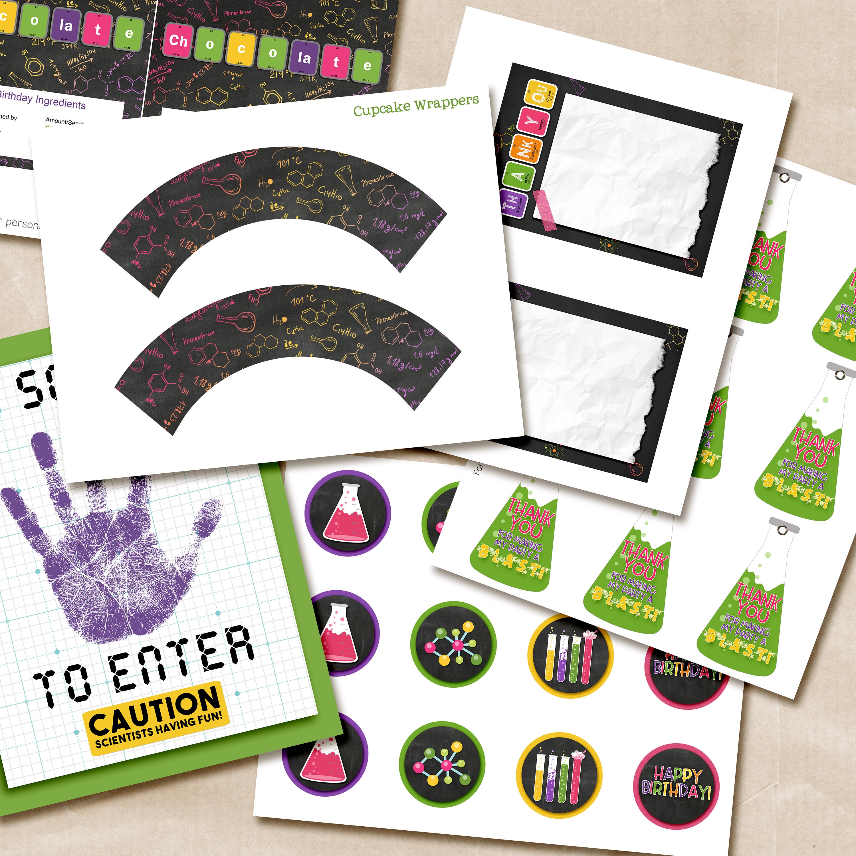 Science Birthday Package Science Party Science Birthday | Etsy
