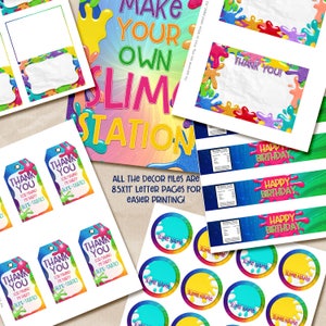 Slime Party Package / Slime Party Package Printable / Slime Printables ...
