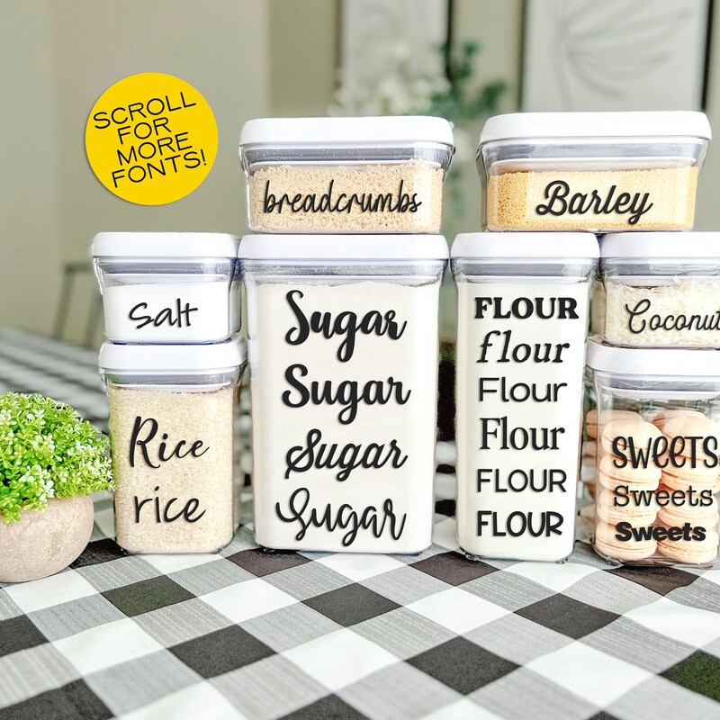Canister Labels - Etsy