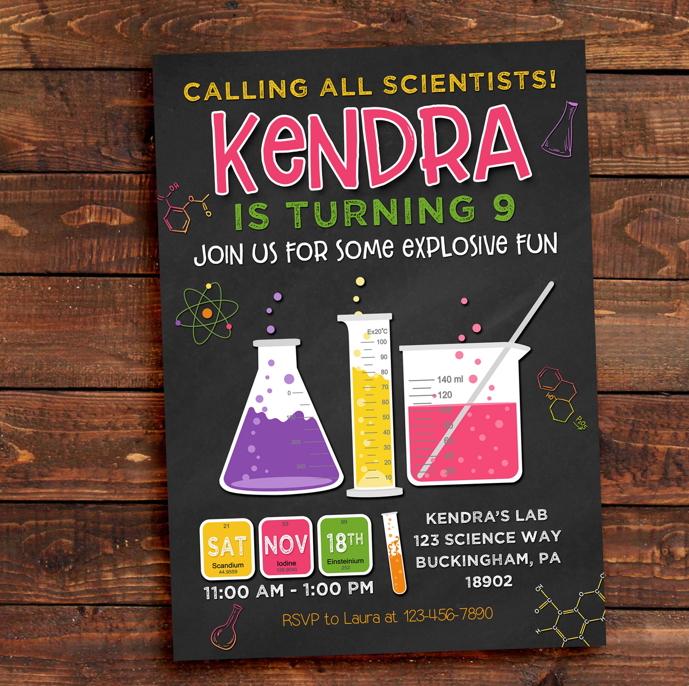 Science Party Invitation | Etsy