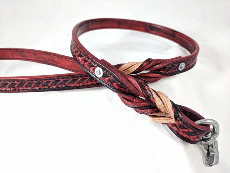 Red Bondage Leather Leash Sub Leash Slave Leash Bdsm Leash Etsy
