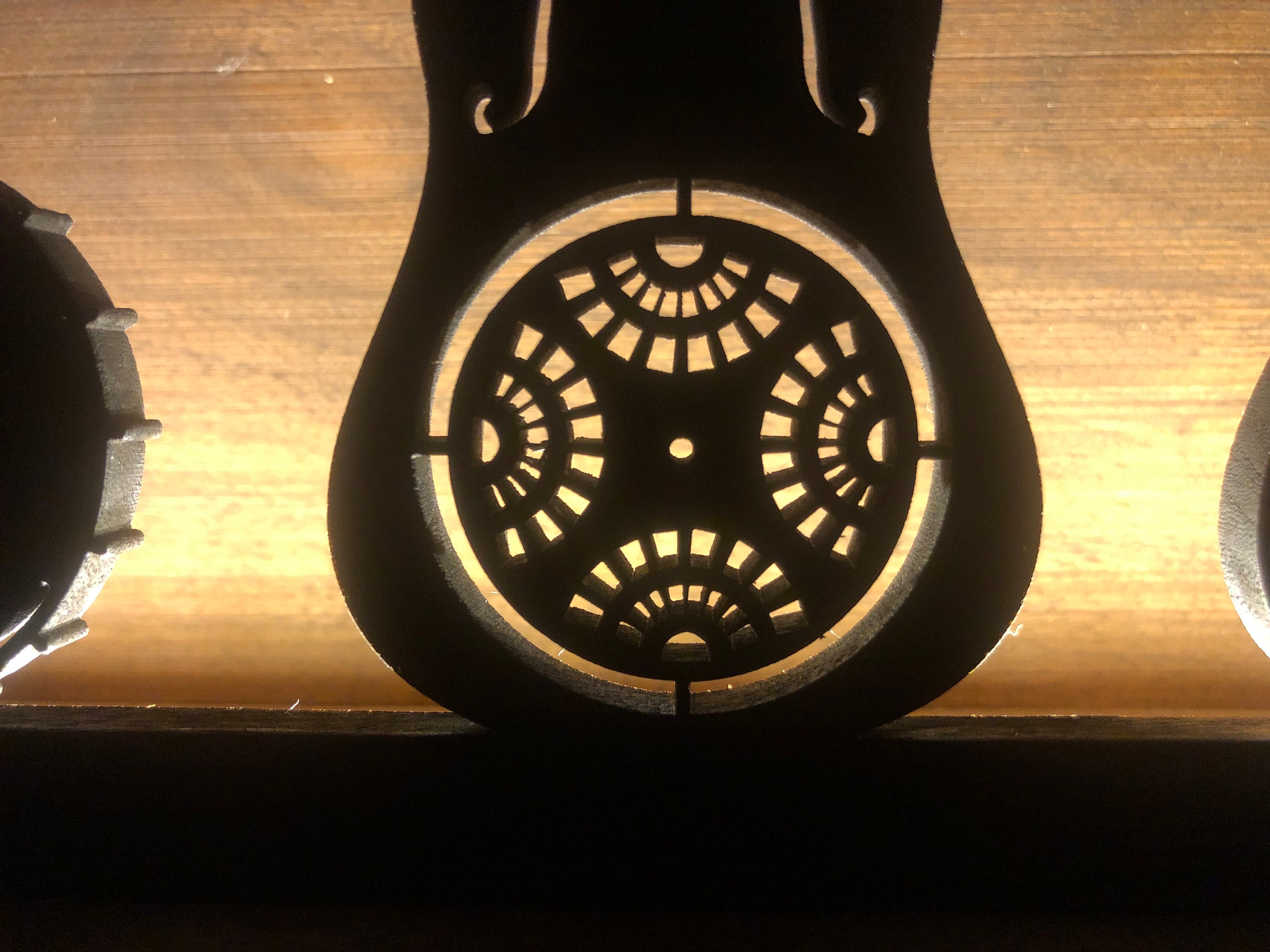 Acoustic Guitar Lamp Bluegrass Instruments Silhouette Light Mandolin ...