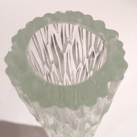 Vintage Waterfall Glass Vase With Fleur De Lis Hallmark - Etsy