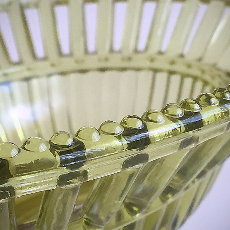 Imperial Glass Company Reticulated Beaded Edge Bowl Free Shipping - Etsy