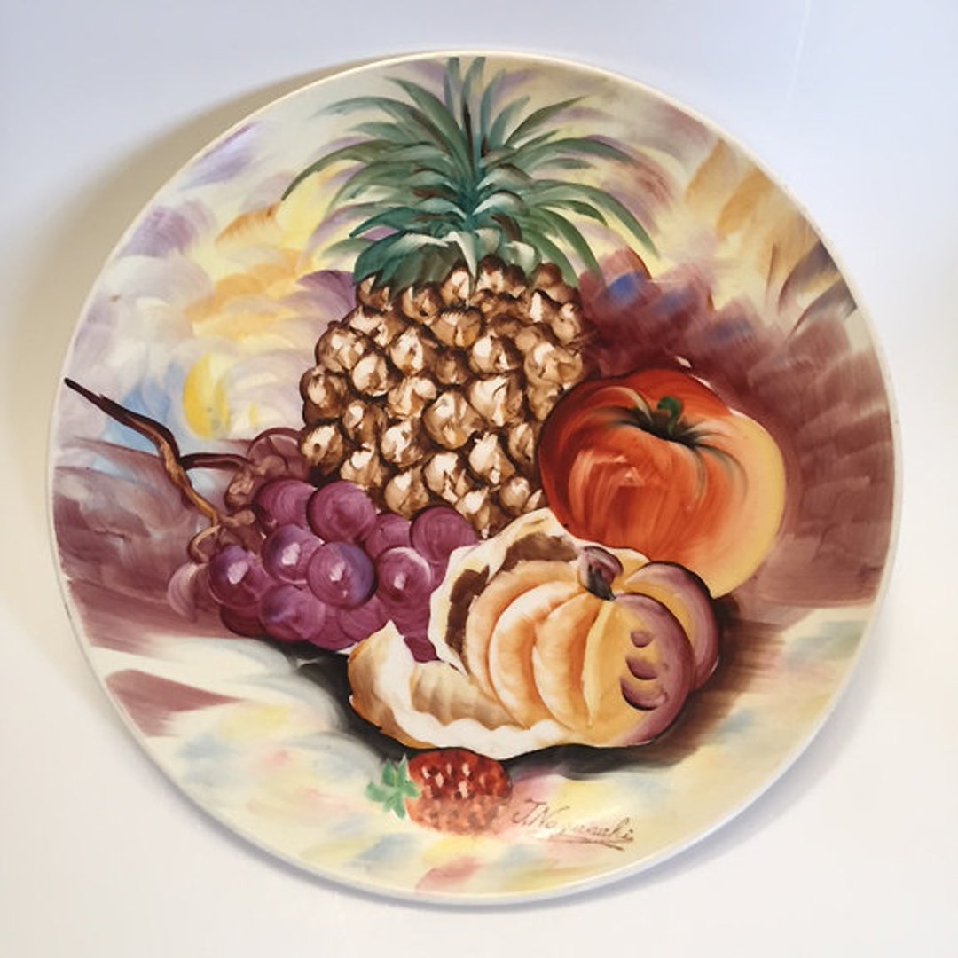 Vintage Ucagco Ceramic Plate Hand Painted Japan Signed T. Nagasaki - Etsy