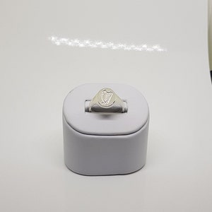 Heavyweight Mens Silver Signet Ring Ireland Harp - Etsy UK