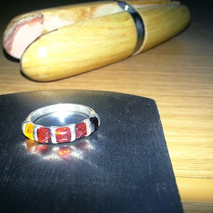 Eco Friendly Sterling Silver 5 Stone Amber Ring - Etsy