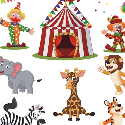 Circus Clipart Circus Vector Circus Clip Art Clowns - Etsy