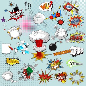 Comic Book Strip Templates Superhero Cartoon Blank Digital Paper ...