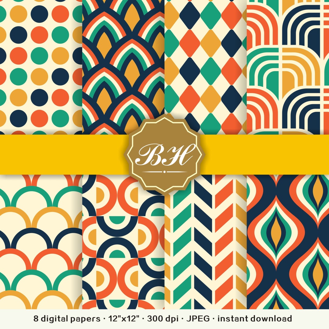 Geometric Digital Paper Geometric Backgrounds Geometric - Etsy