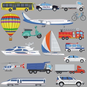 Transport Clipart Vehicle Clipart Car Clip Art Car Bus - Etsy Canada