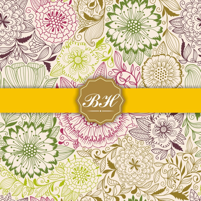 Flower Digital Paper Floral Paper Backgrounds Flower Floral - Etsy