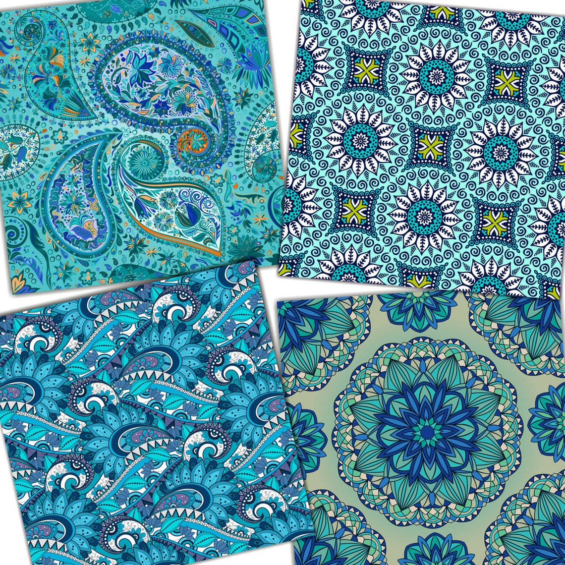 Paisley Digital Paper Paisley Backgrounds Paisley Textures | Etsy