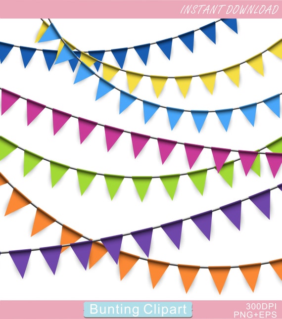Purple Bunting Clip Art