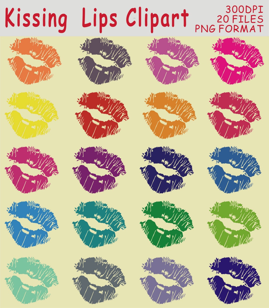 Lips Clipart Kissing Clipart Woman Lips Kiss Clip Art - Etsy