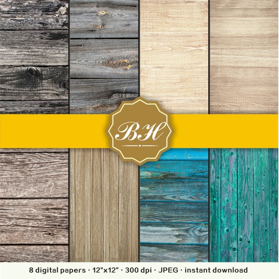 Wood Digital Paper Digital Wood Wood Background Rustic Wood | Etsy