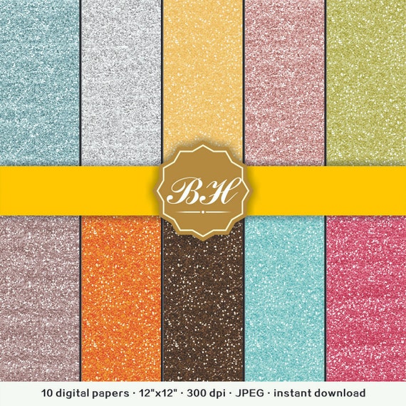 Pastel Glitter Digital Paper Sparkling Digital Paper Glitter | Etsy