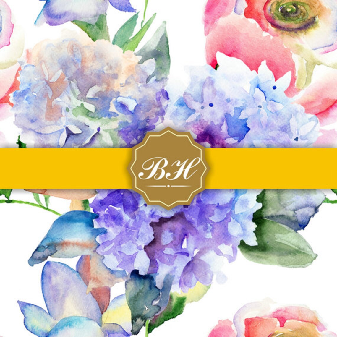 Flower Watercolor Digital Paper Watercolor Digital Paper - Etsy