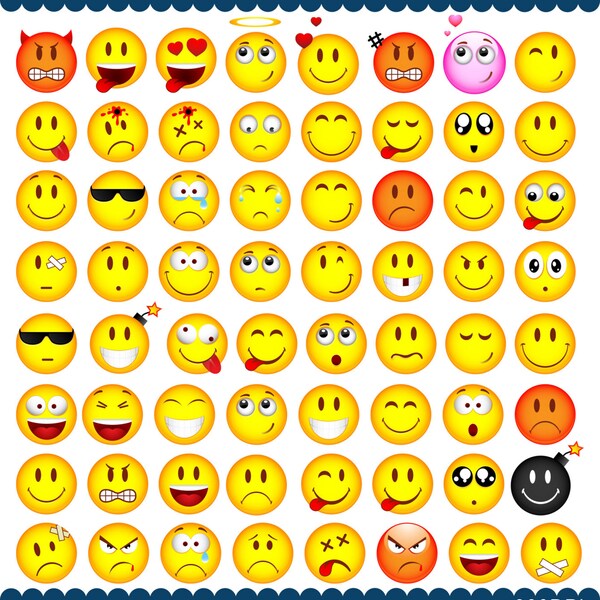 Emoticon Clip Art - Etsy
