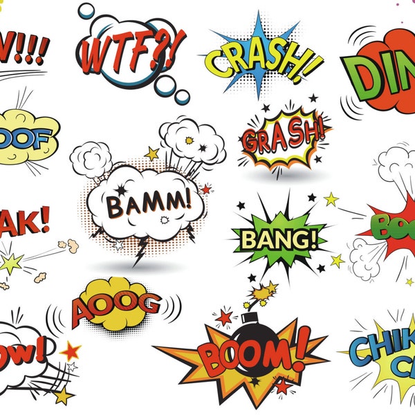 Comic Book Clipart - Etsy