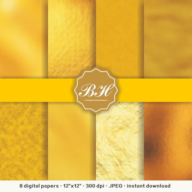 Gold Digital Paper Gold Foil Paper Gold Textures Gold - Etsy