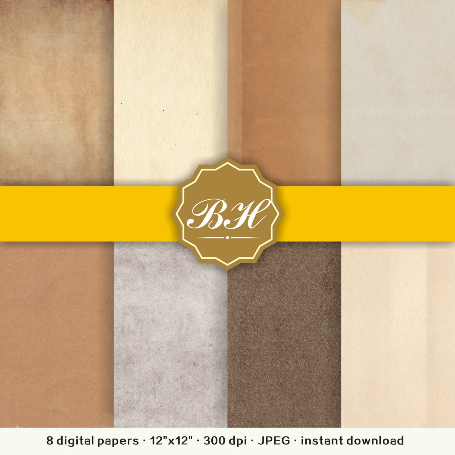 Craft Supplies & Tools Commercial Use Old Paper Digital Paper Vintage ...