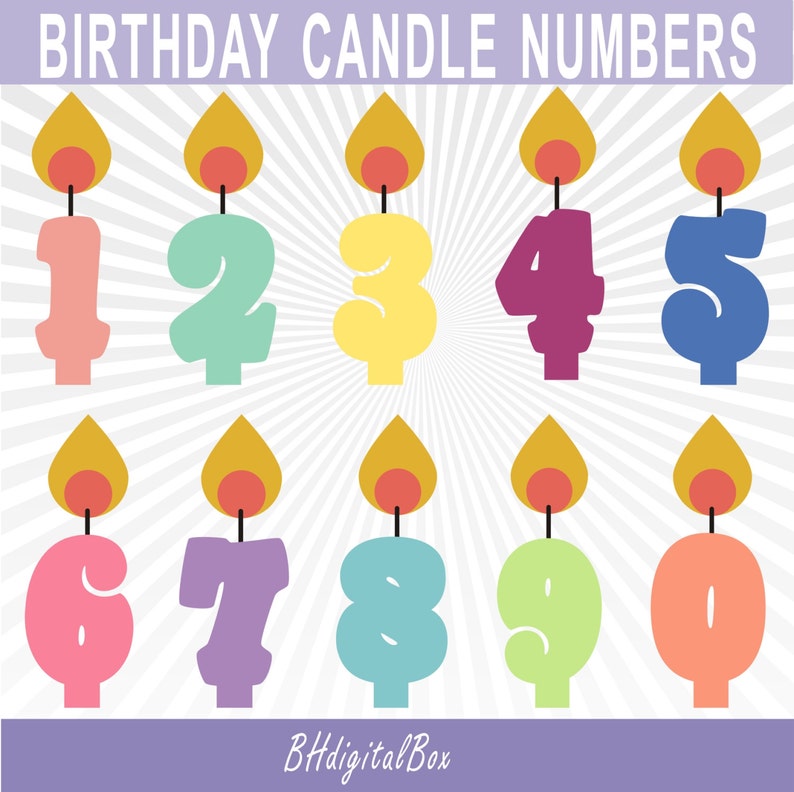 Birthday Candle Clipart Birthday Clipart Candles Clip Art | Etsy