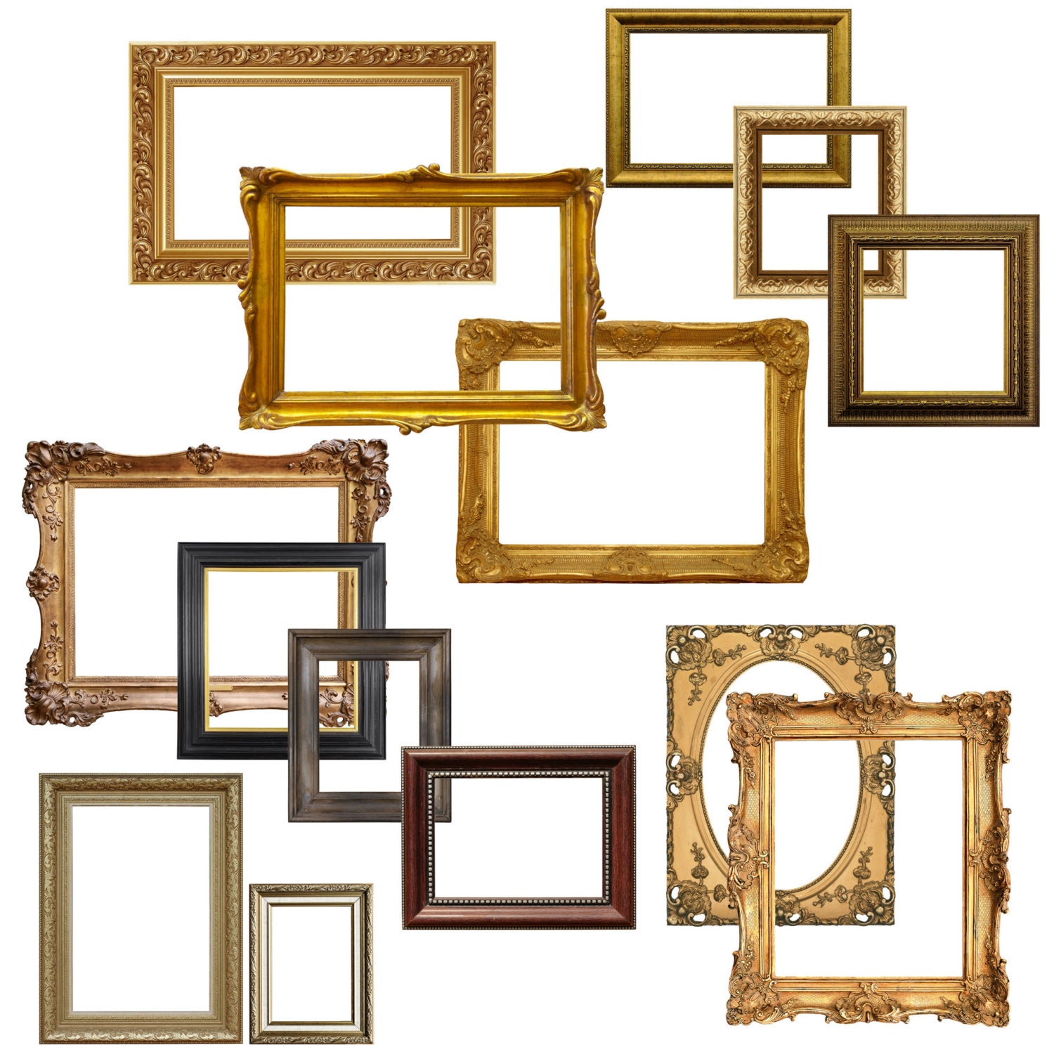 Picture Frame Clipart Digital Picture Frames Frame Clip Art | Etsy