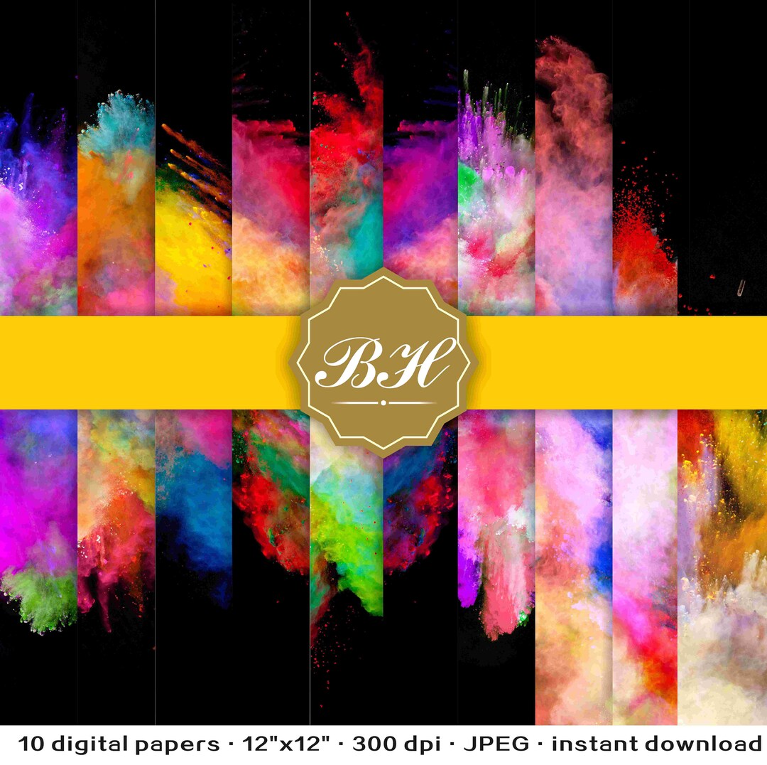 Colored Explosion Textures Abstract Digital Paper - Etsy