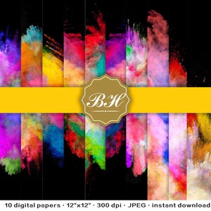 Colored Explosion Textures Abstract Digital Paper - Etsy