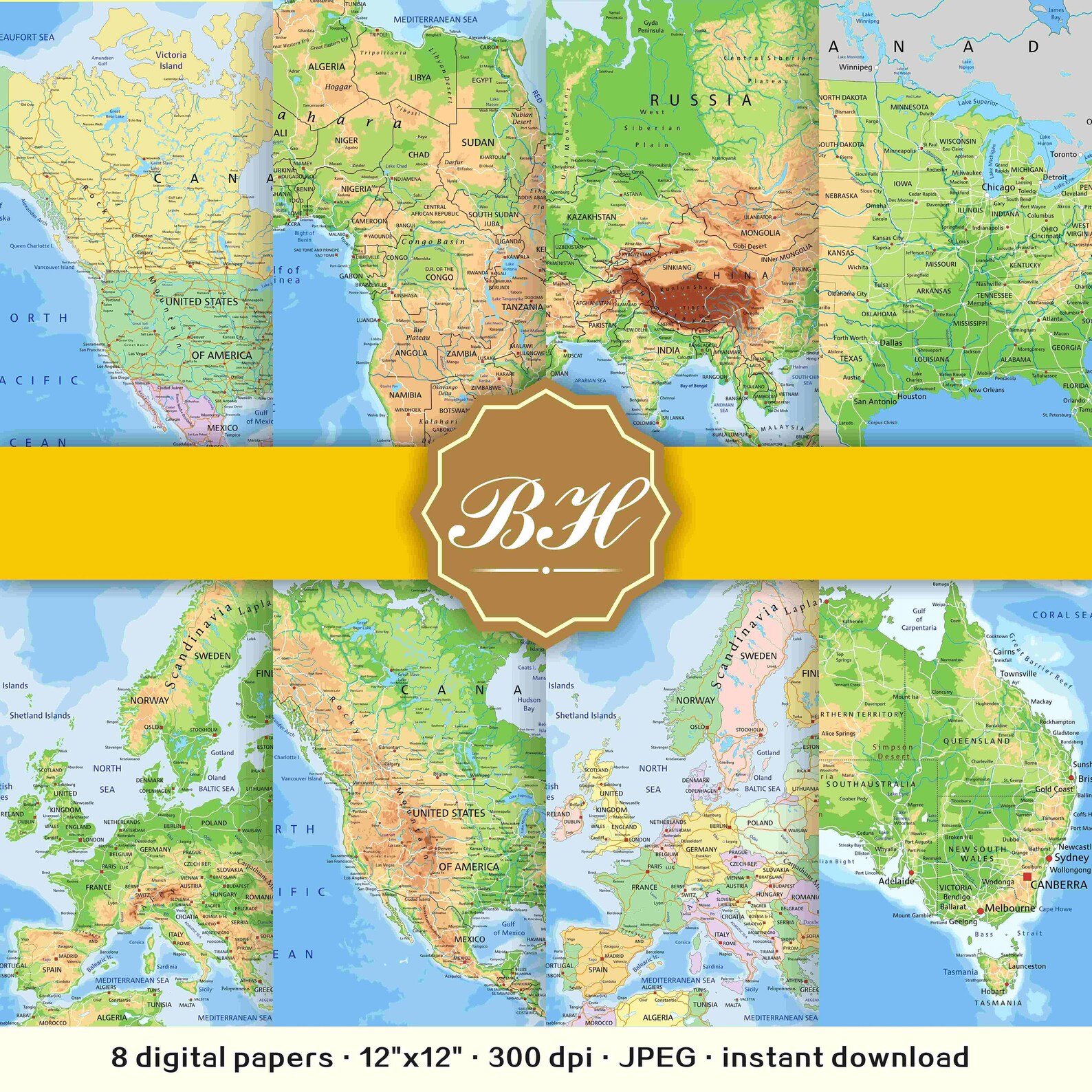 Map Digital Paper Pack World Maps Backgrounds Maps Patterns - Etsy