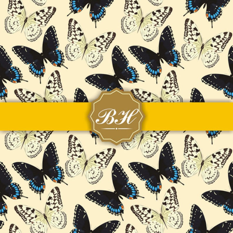 Butterfly Digital Paper Butterflies Scrapbook Paper - Etsy