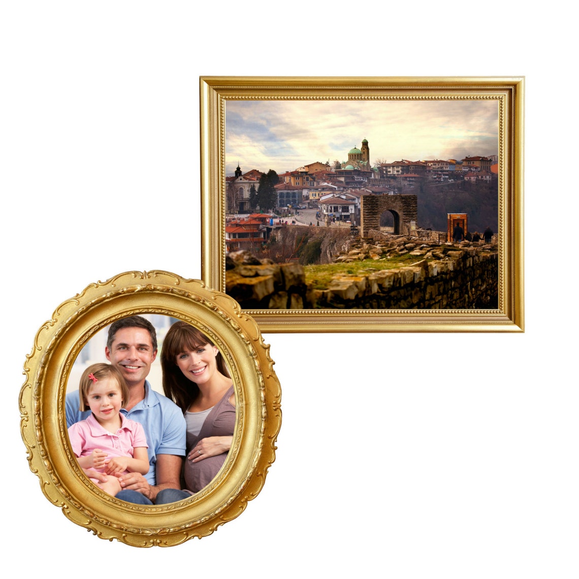 Gold Picture Frame Clipart Digital Picture Frames Frame Clip - Etsy