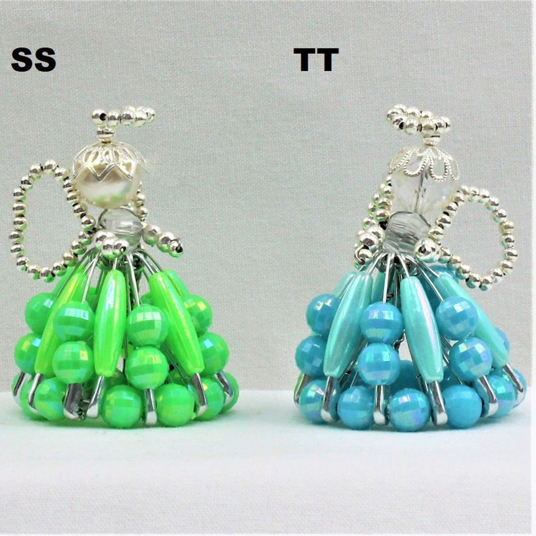 Safety Pin Angel, Beaded Angel, Safety Pin Angel, Ornaments, Christmas ...