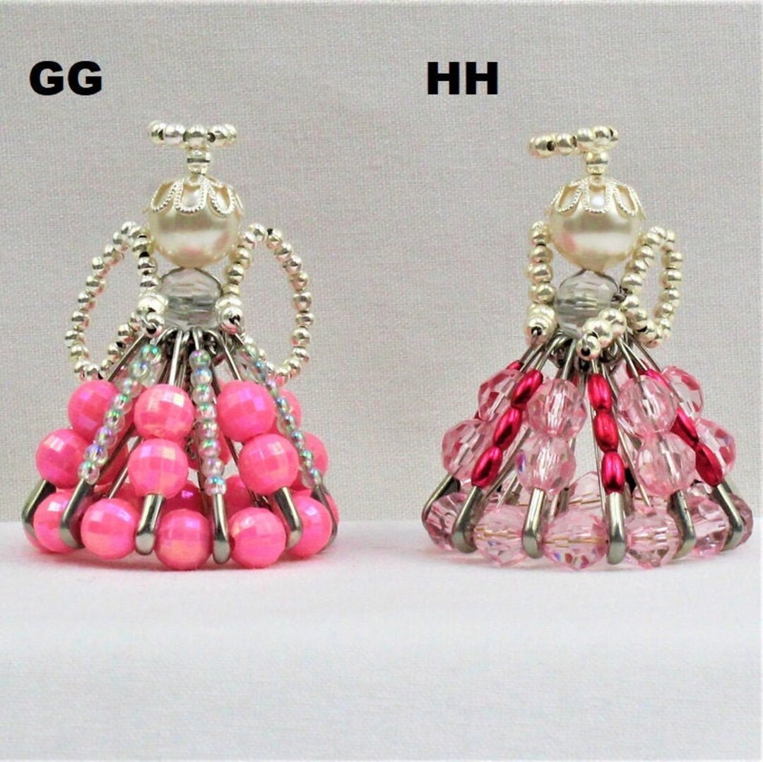 Safety Pin Angel, Beaded Angel, Safety Pin Angel, Ornaments, Christmas ...
