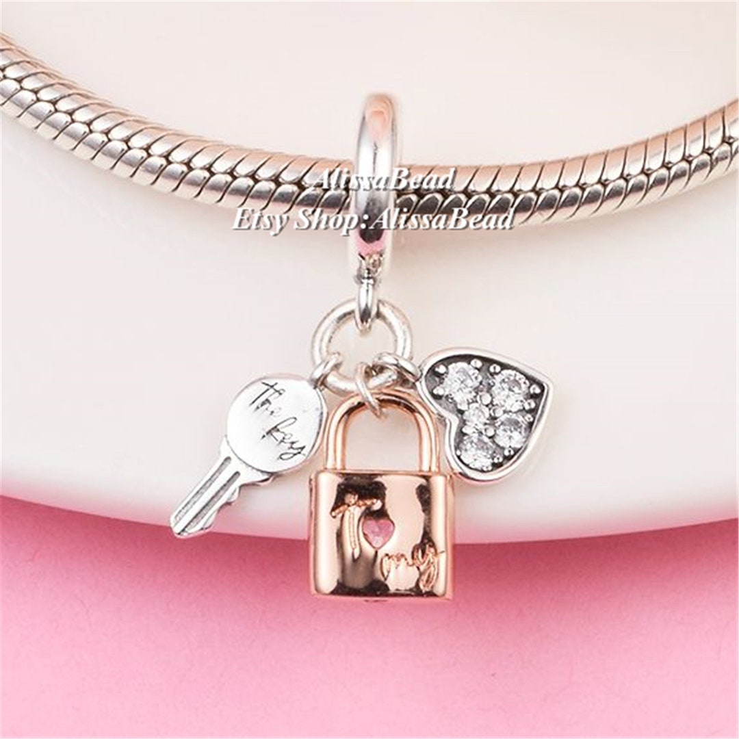 2023 Valentine's Day Release Two-tone Key Padlock & Heart - Etsy