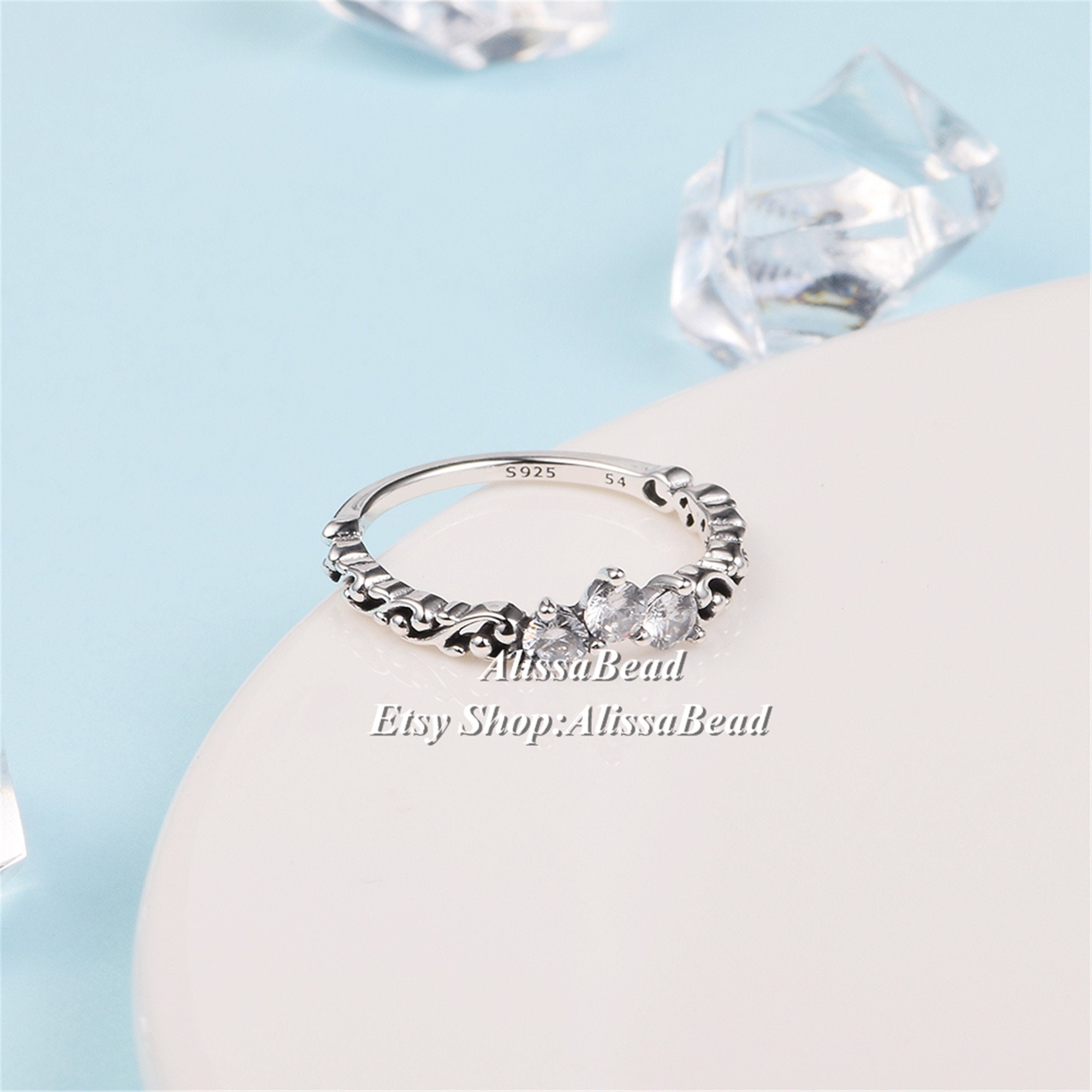 2022 Autumn Release 925 Sterling Silver Regal Swirl Tiara Ring - Etsy