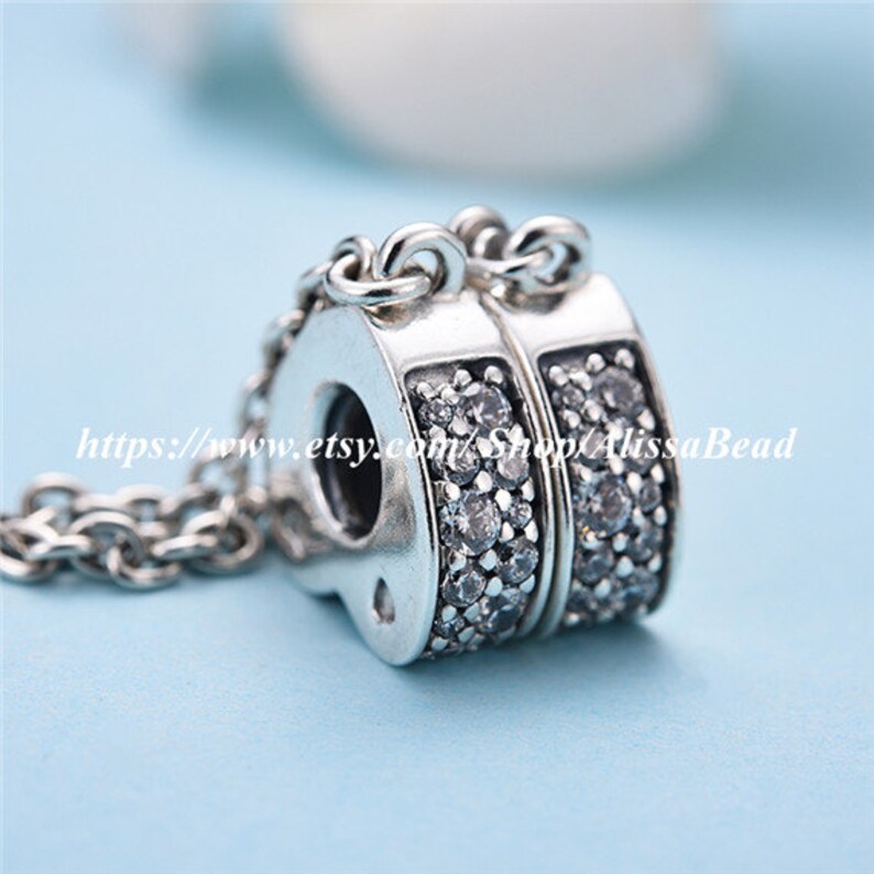 2018 Spring 925 Silver Sparkling Arcs of Love Lock Safety - Etsy