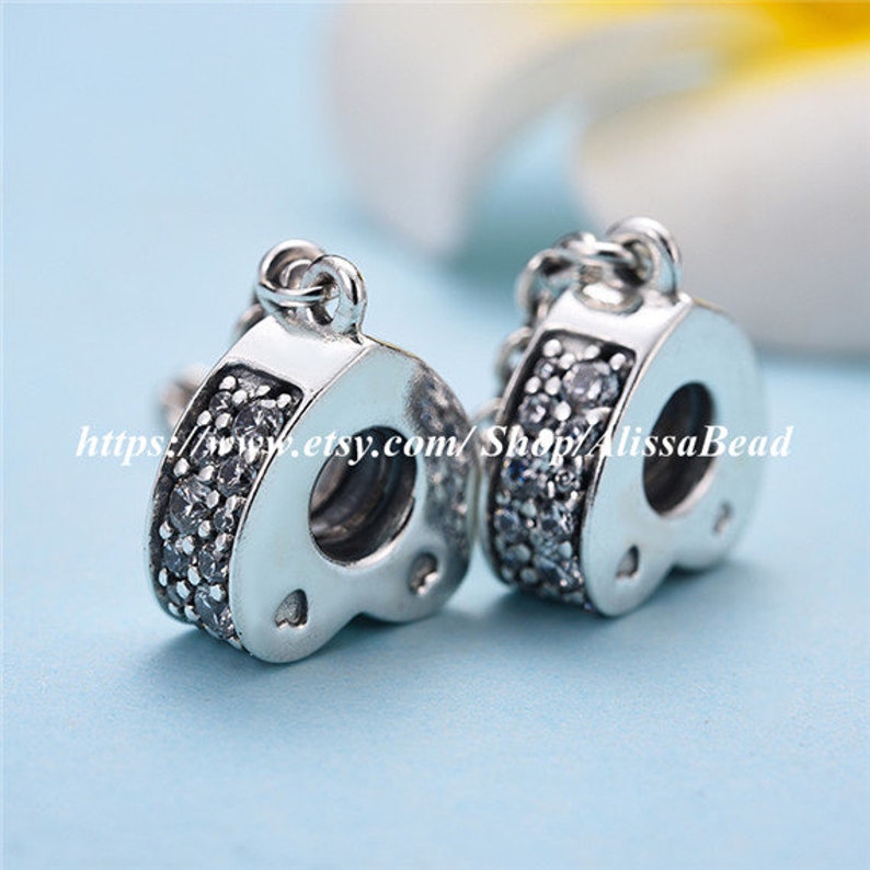 2018 Spring 925 Silver Sparkling Arcs of Love Lock Safety - Etsy