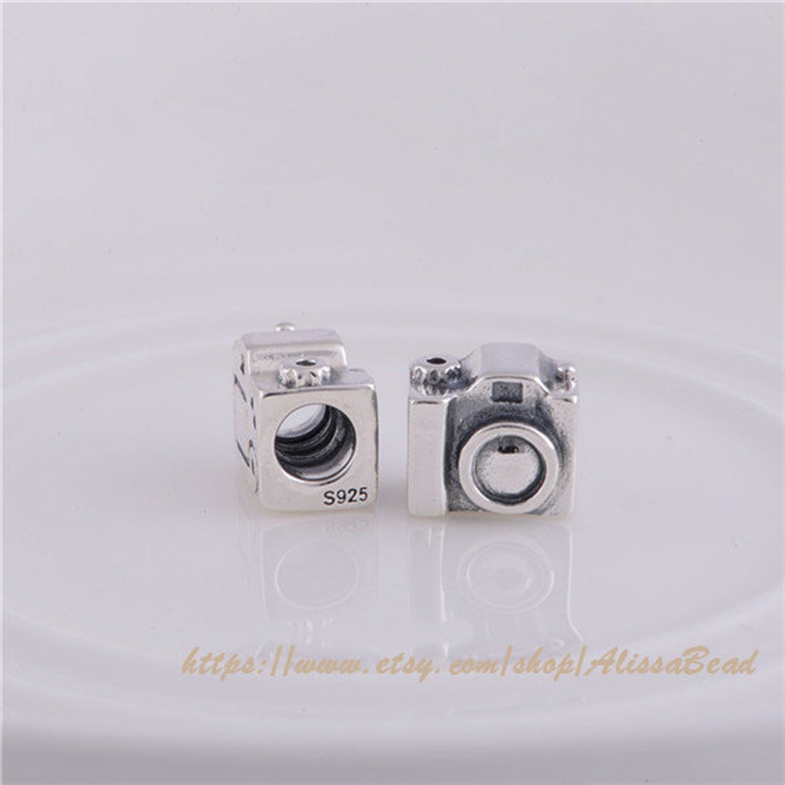 Authentic 925 Sterling Silver Camera Charms with Clear Cz | Etsy